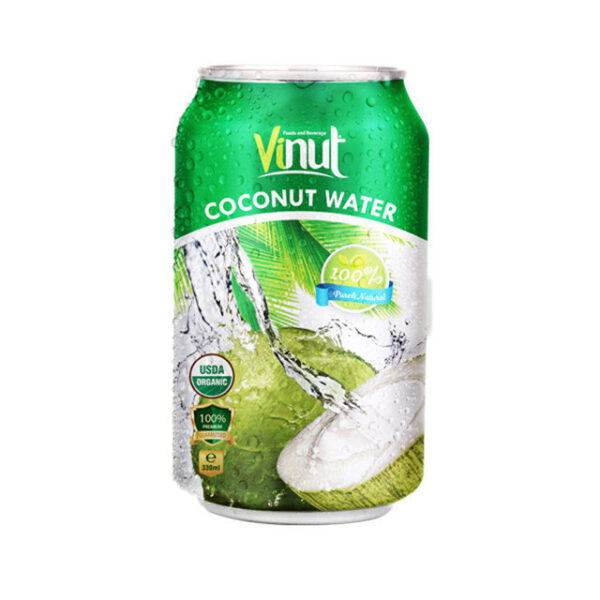 330ml Can Coconut water Organic (USDA Organic, EU Organic)