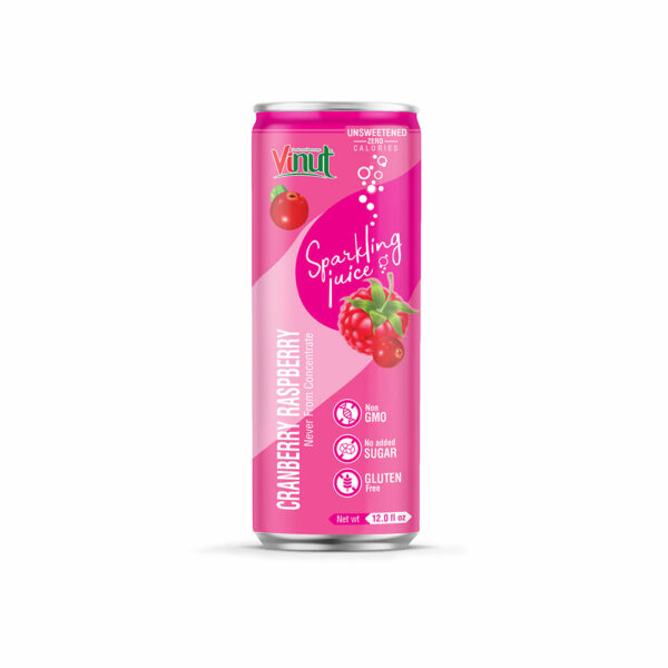 12 fl oz VINUT Unsweetened Cranberry & Raspberry Sparkling Water Suppliers and Manufacturers