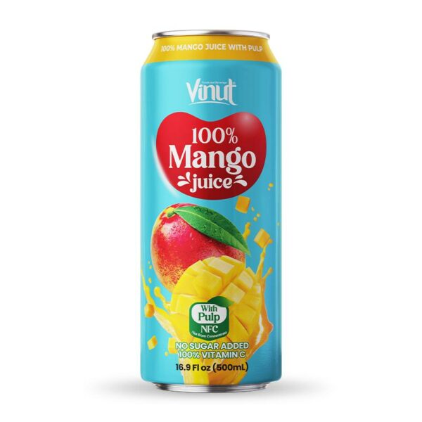 Refreshing Vinut Mango Juice Drink with Pulp - 100% Natural Mango Bliss