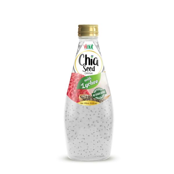 Refreshing Lychee Chia Seed Drink | Natural Beverage