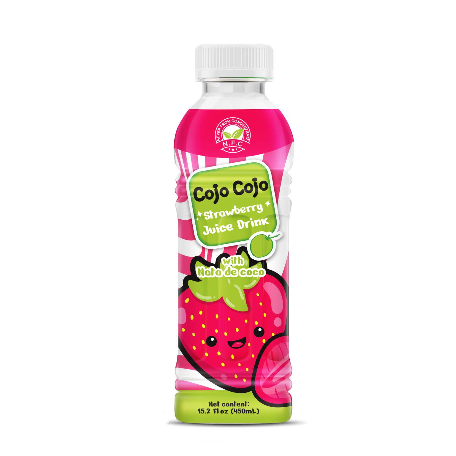15.2 fl oz Cojo Cojo Strawberry juice drink with Nata de coco