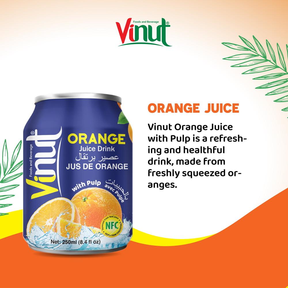 Experience Vinut's Orange Juice Drink with Pulp - Refreshing & Nutritious