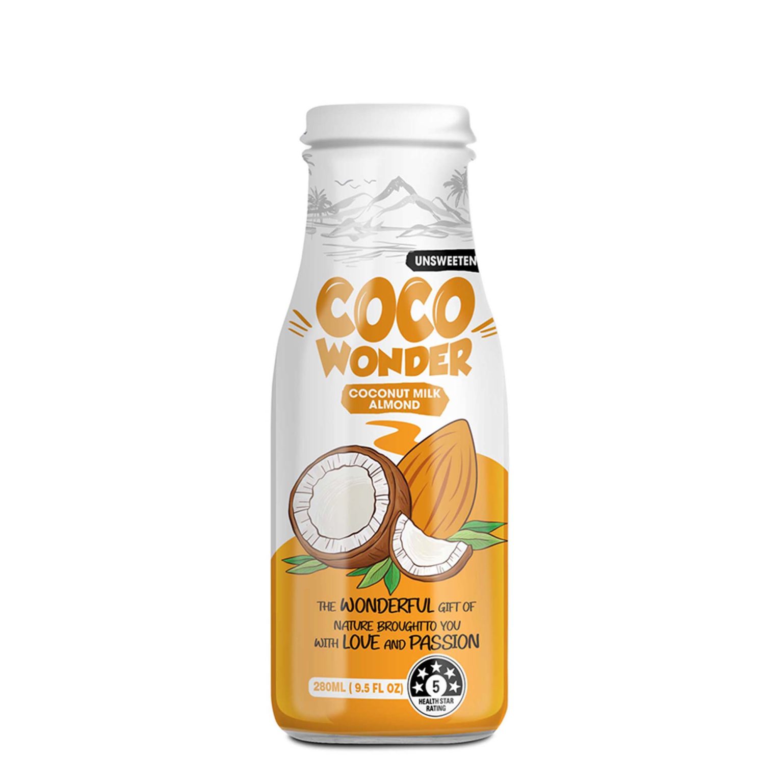 Creamy and Nutritious 280ml Coconut Milk with Almond - Delicious Dairy ...